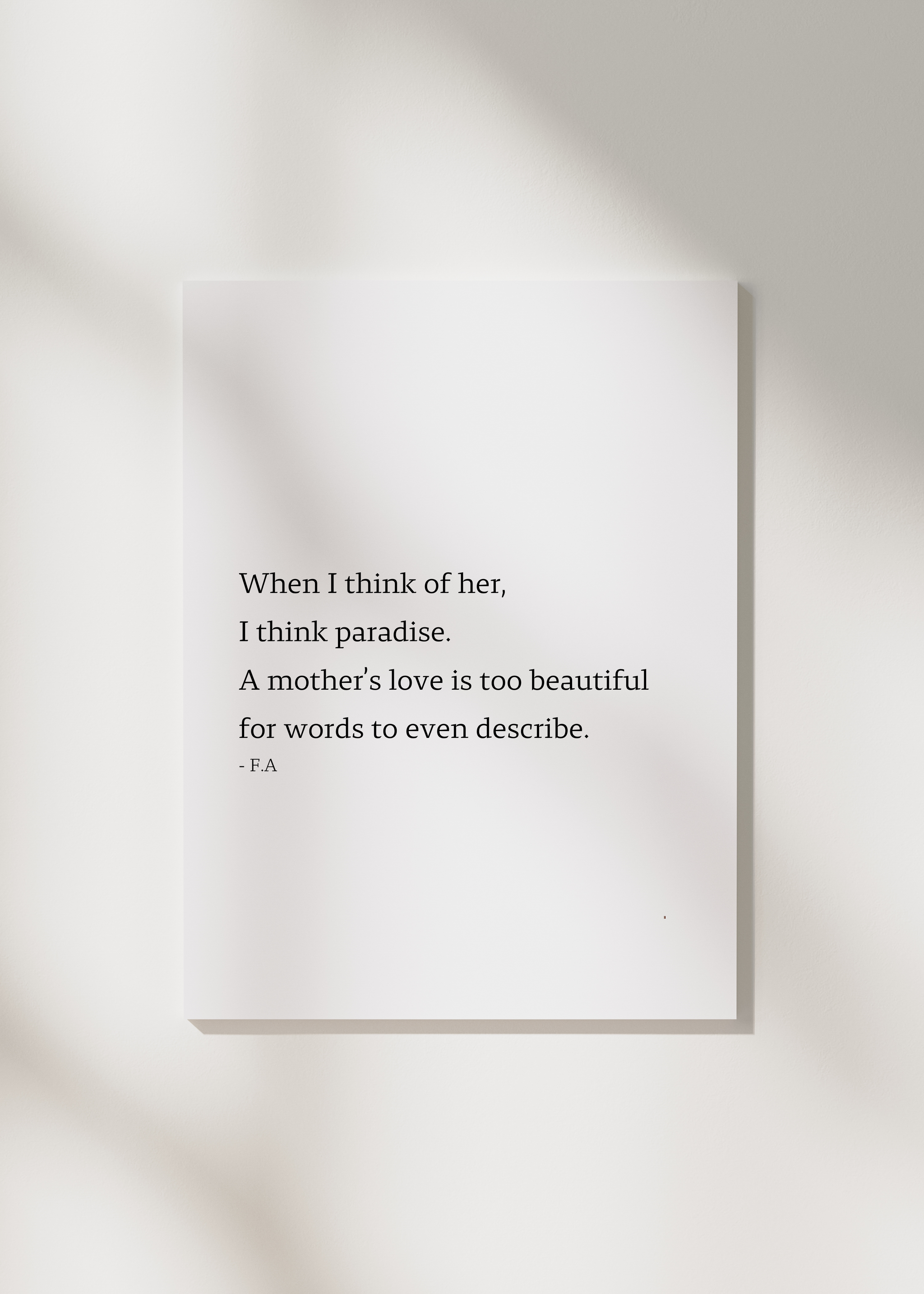 "Paradise mother" | Mother